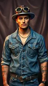 Denim Party Outfit Male Face Swap