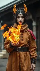 Fire Breather Costume Face Swap