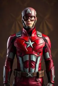 Free Captain America Red Suit Face Swap