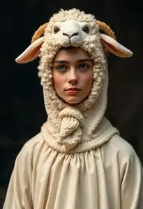 Sheep Costume Nativity Play Face Swap