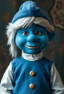 Smurf Costume Men Face Swap
