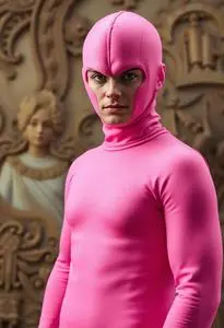 Pink Morph Suit Guy Costume Face Swap