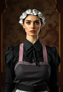 Free Man Dressed French Maid Outfit Face Swap