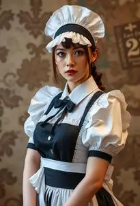 Full Maid Outfit Costume Face Swap