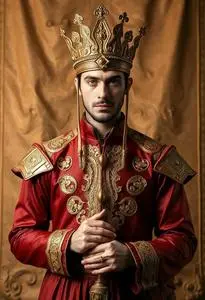 Gold King Costume Face Swap