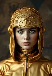 Gold Space Costume Face Swap