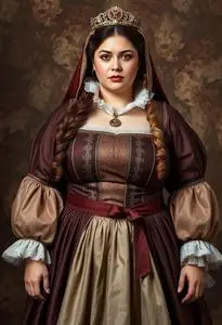 Free Plus Size Renaissance Queen Costume Face Swap