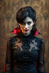 Free Female Modern Vampire Costume Face Swap