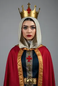 Queen Cape And Crown Costume Face Swap