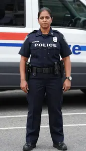 Police Woman Uniform Face Swap