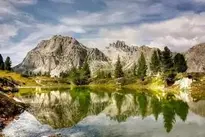 Free Lech Limides Dolomites Alm Background Wallpaper Add Your Photos
