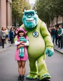 Monsters Inc Fancy Dress Face Swap