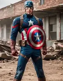 Free Captain America Classic Suit Fancy Dress Face Swap