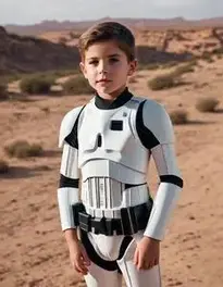 Storm Trooper Costume Kids Fancy Dress Face Swap