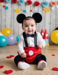 Free Mickey Mouse 1st Birthday Outfit Fancy Dress Face Swap
