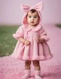 Pink Baby Doll Costume Woman Face Swap