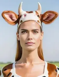 Free Woman Cow Face Swap